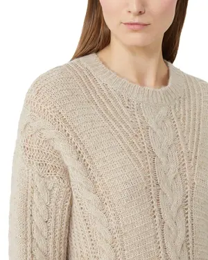 Max Mara Crasso Cable Knit Crewneck Sweater