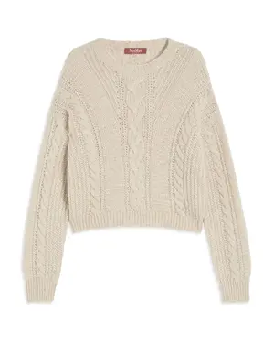 Max Mara Crasso Cable Knit Crewneck Sweater