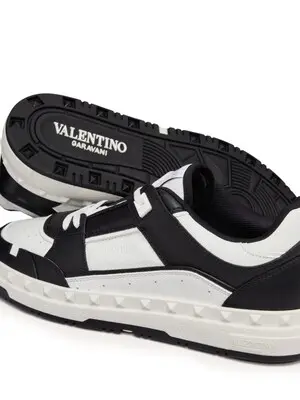 Valentino Garavani Freedots Leather Sneakers - Black