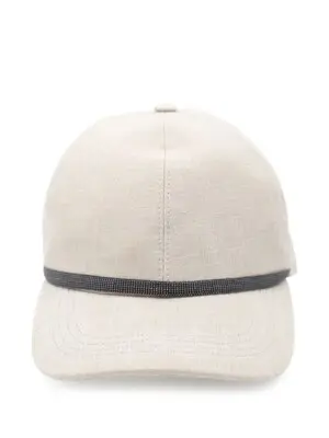 Brunello Cucinelli Linen Baseball Cap - Beige