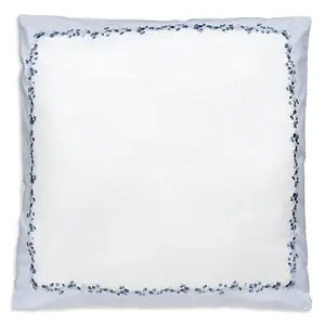 DEA LUXURY LINENS Incanto Embroidery Euro Sham - Ice Blue Embroidery