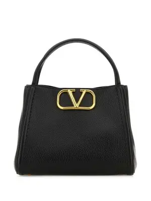 Valentino Garavani Alltime Medium Leather Handbag - Black