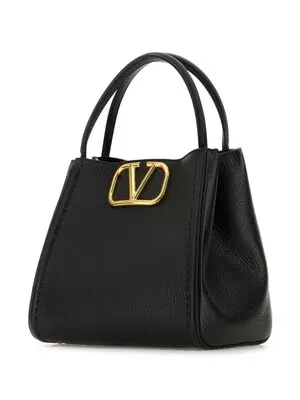 Valentino Garavani Alltime Medium Leather Handbag - Black