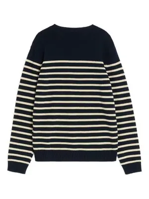 Valentino Garavani Chez Wool Striped Sweater - Blue