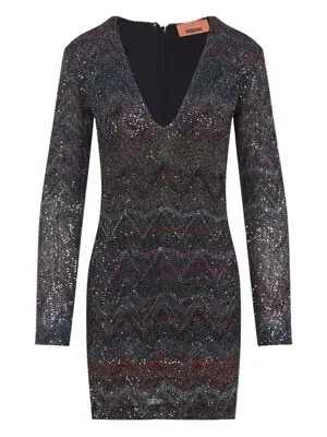 Missoni V-neck Short Dress - Multi