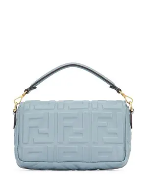 Fendi Baguette Mini Leather Handbag - Grey