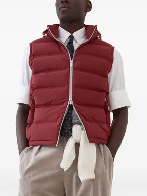 Brunello Cucinelli Down Vest - Red