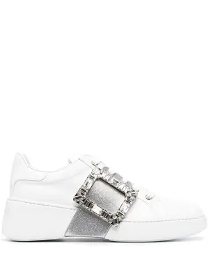 ROGER VIVIER Viv Skate Glitter Sneakers