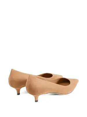 JIMMY CHOO Amelia Suede Leather Pumps - Beige