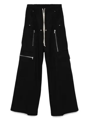 Rick Owens Wool Cargo Trousers - Black