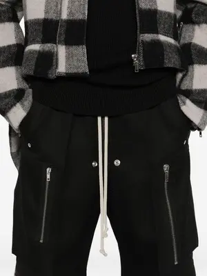 Rick Owens Wool Cargo Trousers - Black