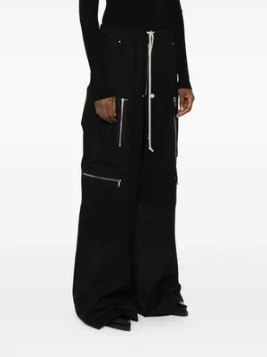 Rick Owens Wool Cargo Trousers - Black