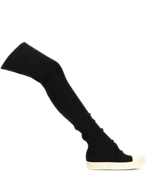 RICK OWENS Cotton Over-the-Knee Boots