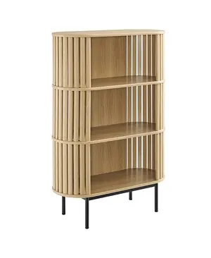 MODWAY Fortitude Three Tier Display Cabinet - Oak