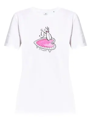 Paul Smith Poodle Print Cotton T-shirt - White
