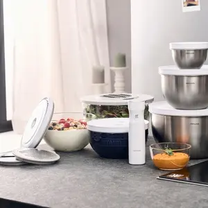 ZWILLING Fresh And Save 3 Piece Stainless Steel Vacuum Bowl Set - White