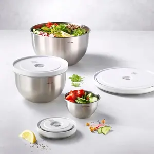 ZWILLING Fresh And Save 3 Piece Stainless Steel Vacuum Bowl Set - White