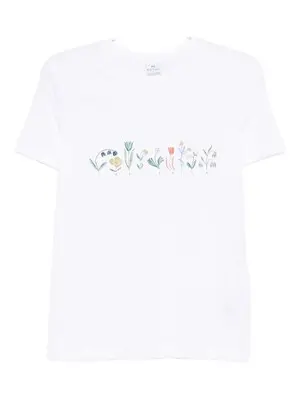 Paul Smith Bloom Print Cotton T-shirt - White