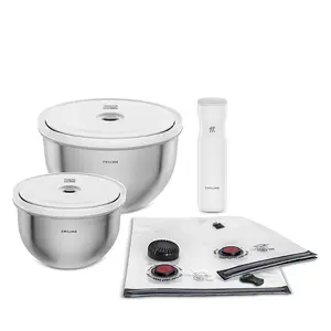 ZWILLING Fresh And Save Stainless Steel Vacuum Bowl Starter Set - White