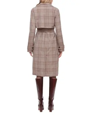 Bagatelle Plaid Trench Coat