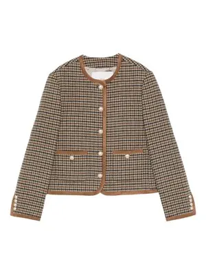 DUNST Wool Tweed Jacket - Brown
