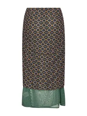 Dries Van Noten Printed Skirt - Brown