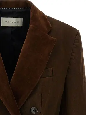 Dries Van Noten Bafya Double-breasted Jacket - Brown