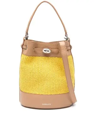 ZANELLATO Mondà Vimini Small Bucket Bag - Yellow