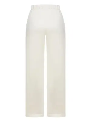 Max Mara Wide Jersey Trousers - White