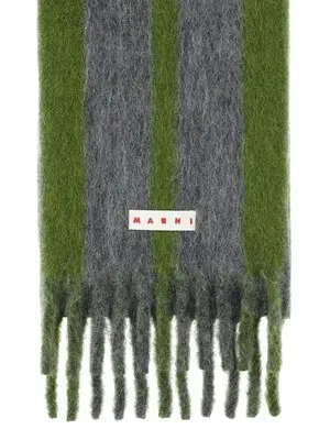 Marni Contrasting Double Stripe Scarf