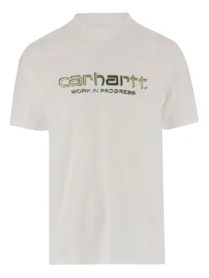 Carhartt Work In Progress Solar Chrome Script T-shirt - White