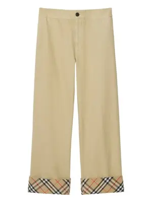 Burberry Raw Edge Hem Pants For Men