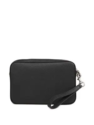 Valentino Garavani Leather Pouch With Logo - Black