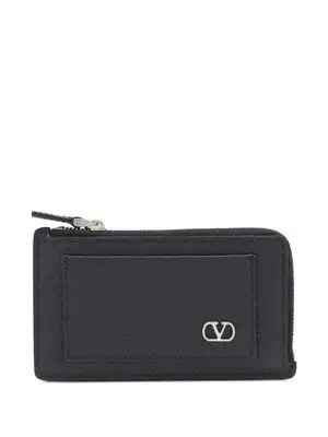 Valentino Garavani Leather Coin Purse With Logo - Black