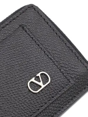Valentino Garavani Leather Coin Purse With Logo - Black