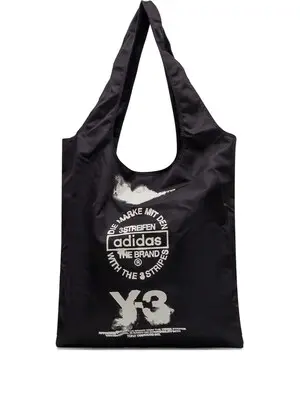 Y3 Printed Tote Bag - Black
