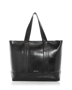 Alexander McQueen Leather Shopper Tote - Black
