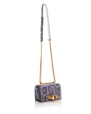 Alexander McQueen Mini Jewel Embossed Leather Shoulder Bag