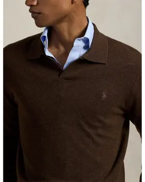 Polo Ralph Lauren Wool Regular Fit Polo Sweater - Brown