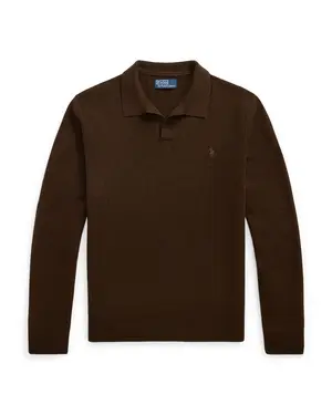 Polo Ralph Lauren Wool Regular Fit Polo Sweater - Brown