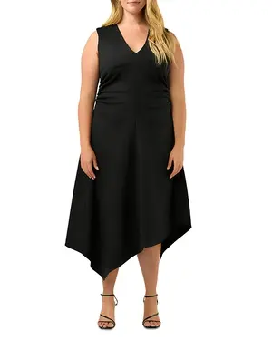 ESTELLE Carmen Ruched Dress - Black