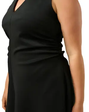 ESTELLE Carmen Ruched Dress - Black