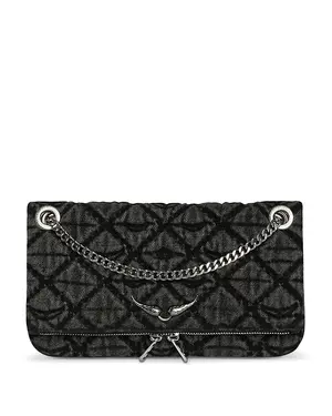 Zadig&Voltaire Rock Ii Denim Monogram Crossbody Bag