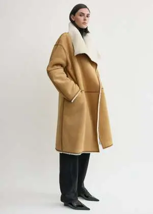 TOTEME Draped Shearling Coat