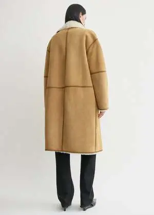 TOTEME Draped Shearling Coat