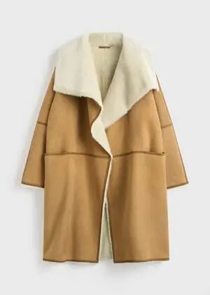 TOTEME Draped Shearling Coat