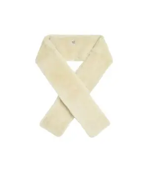 TOTEME Shearling Tuxedo Scarf - Ecru