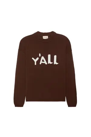 ELLSWORTH + IVEY Ellsworth & Ivey Sadie Crew Y'all Knit Sweater Denim