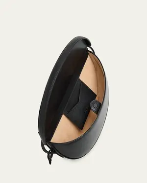 Alaïa East-west Curved Goatskin Leather Shoulder Bag - Rouge