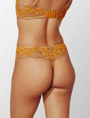THIRDLOVE All Day Lace Thong Panty - Amber